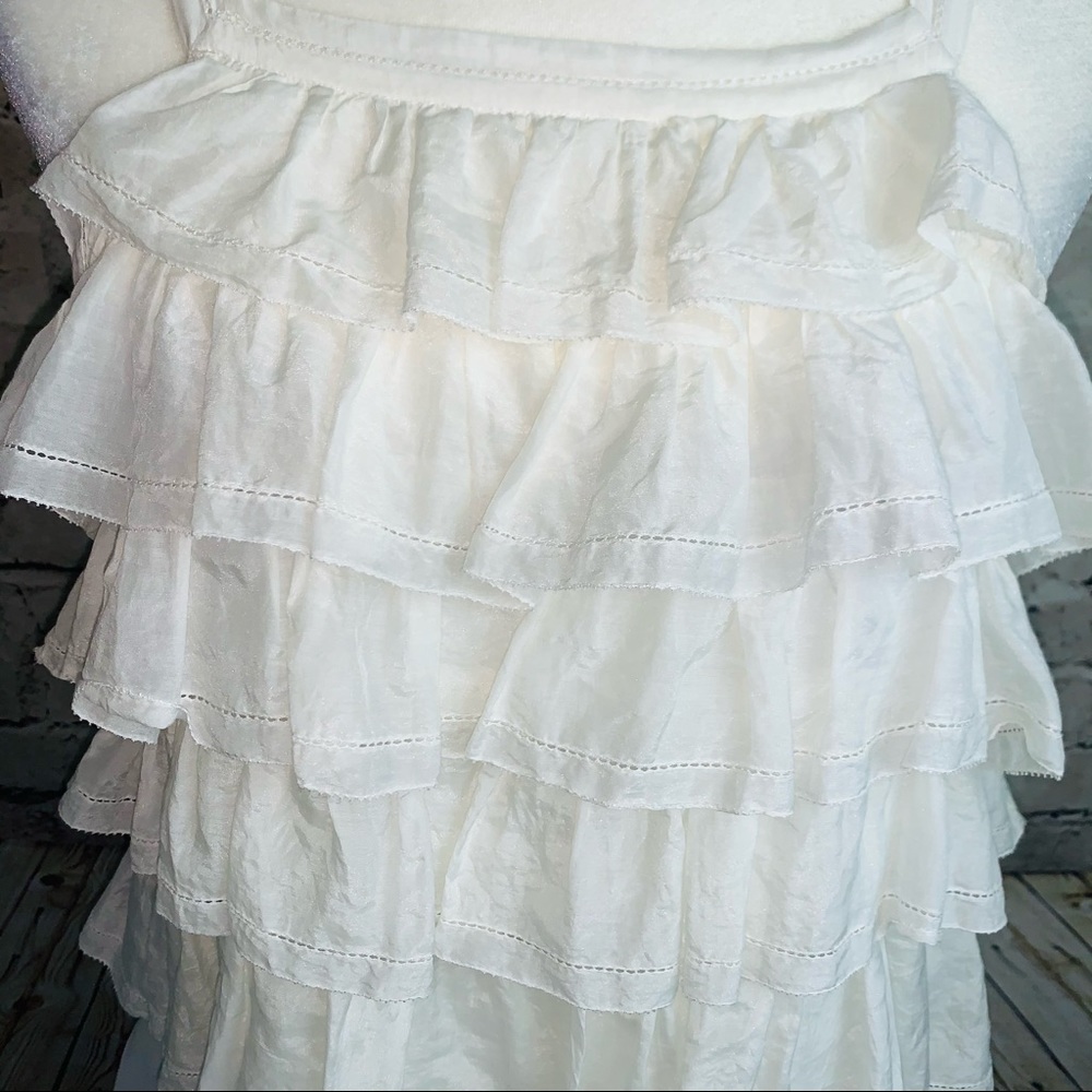 “Joie” Melanie Ruffled Tier Off White Dress - Gem